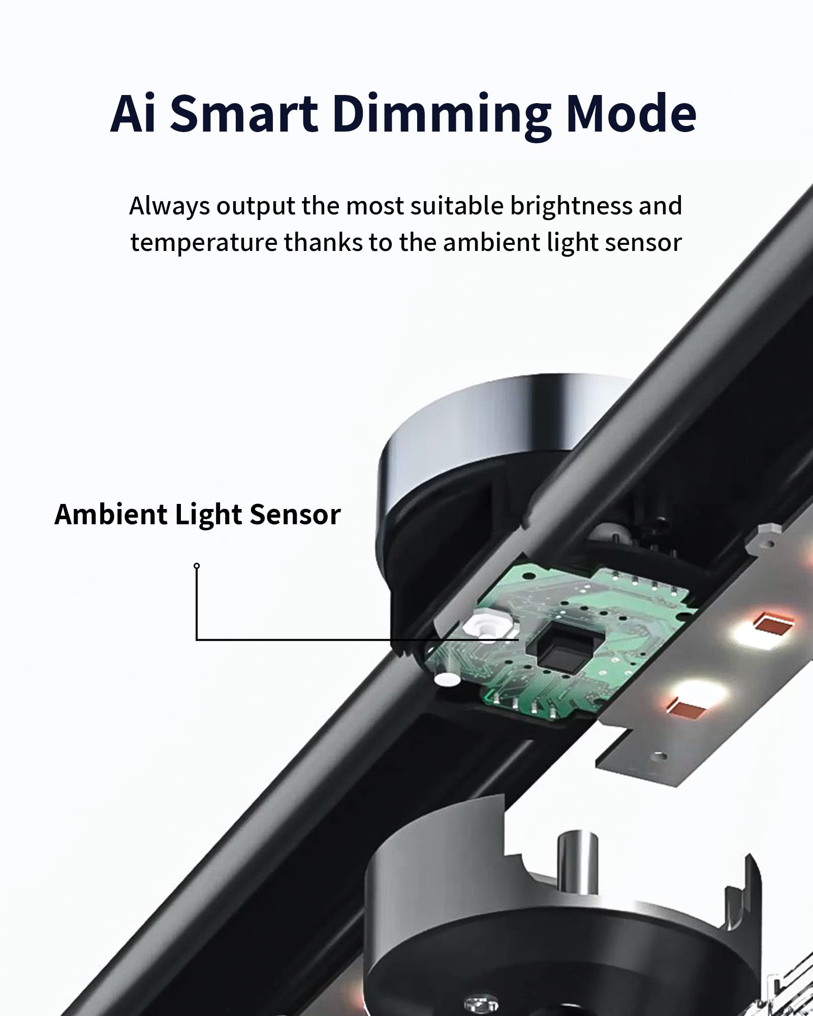EZVALO Smart Desk Lamp with APP Control, Eye-Caring Auto-Dimming Table Lamp with Motio Sensor,3 Color Temperature, Works with Alexa & Google Assistant, Desk Light with Timer for Reading, Studying