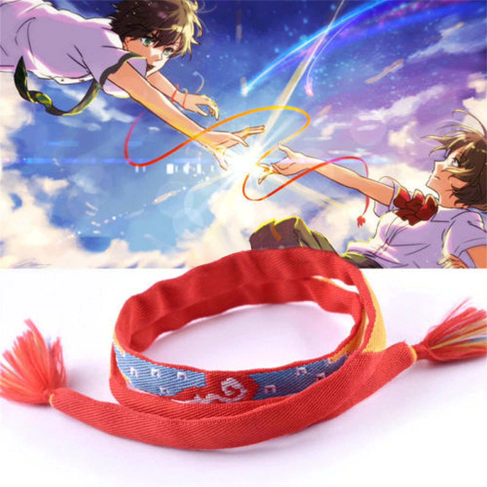 ham Anime Your Name Bracelets Long Red Lucky Multi-function Bangles For Women Men Lovers Boyfriend Girlfriend Gift (ham)