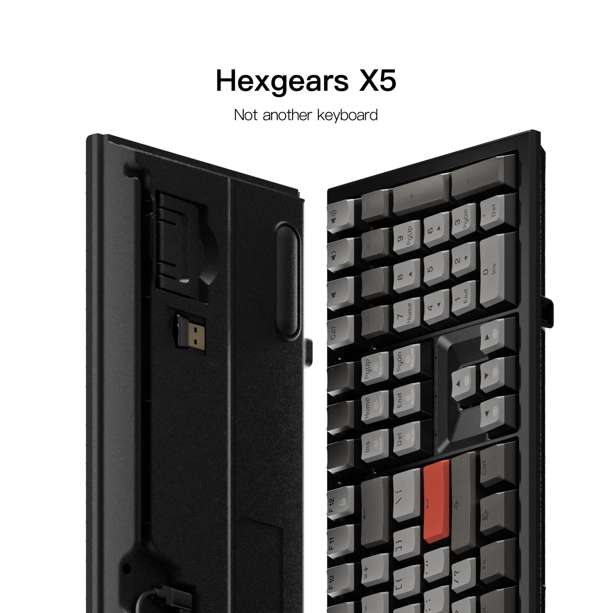 Hexgears I2 Professional Wireless Mechanical Keyboard, Compatible with Windows and Mac OS Systems (Kaihl Quicksand Gold Switch)