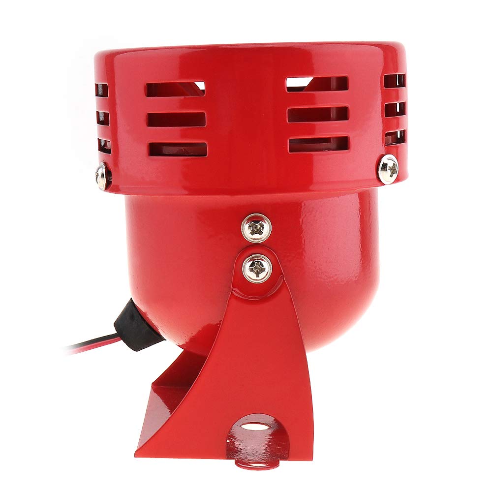 ePathChina Universal 12V Red Automotive Motorcycle Horns Air Raid Siren Horn Car Truck Motor Driven Alarm