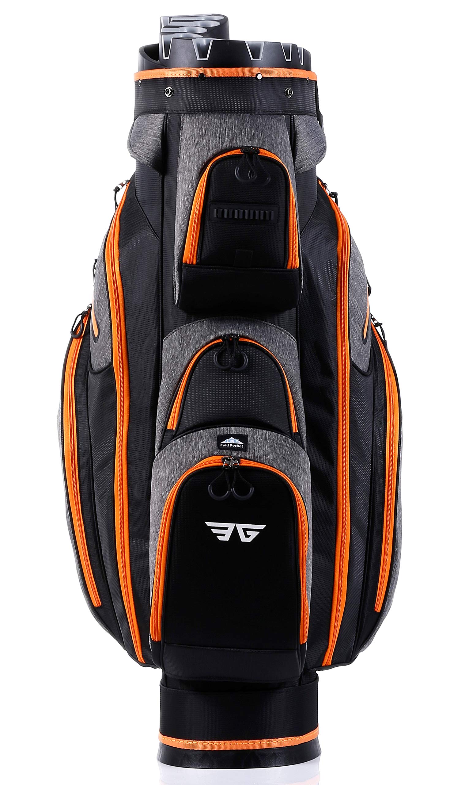 EG EAGOLE 14 Way Divider Top Premium Organizing Golf Culb Golf Cart Bag (Orange)