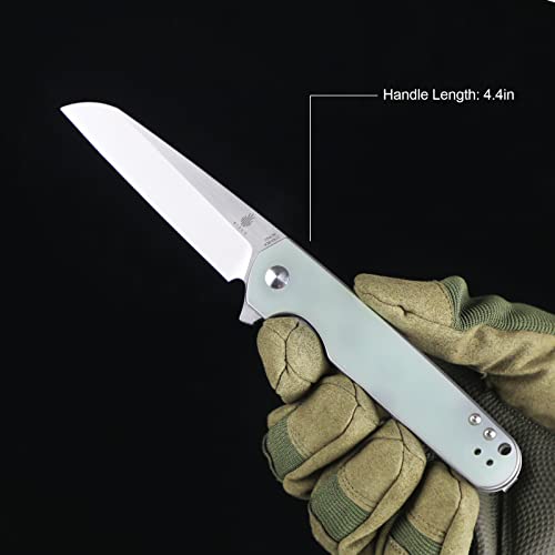 Kizer LP EDC Pocket Knife G10 Handle 154CM Steel Folding Knife, Flipper Outdoor Tools V3610C2