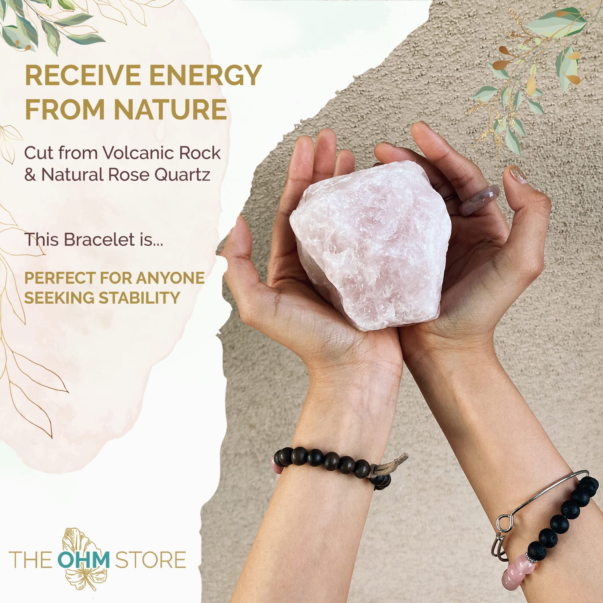 Handcrafted Lingam Meditation Sound Bowl and Lava Stone and Rose Quartz Mala Bracelet Bundle β Yoga, Healing, Intention Setting, and Mantra Recitation