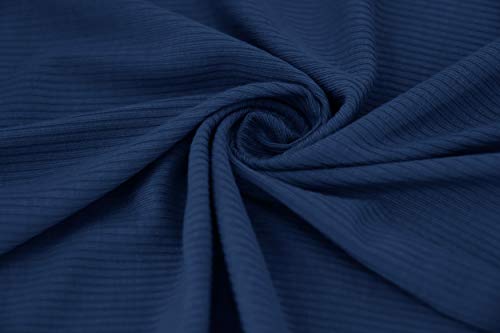 R.Vivimos Women Spring Autumn Long Sleeve Sweater Knitted Slim Elastic V Neck Sexy Midi Wrap Dresses (Large, Navy Blue)