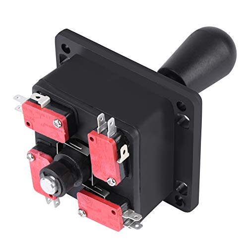 Joystick, Plastic Black American Style Arcade Joystick with Microswitch for DIY Arcade Game Machine Parts for Gifts