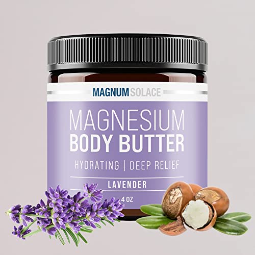 Magnesium Body Butter for Women & Men β Lightly Scented with Lavender