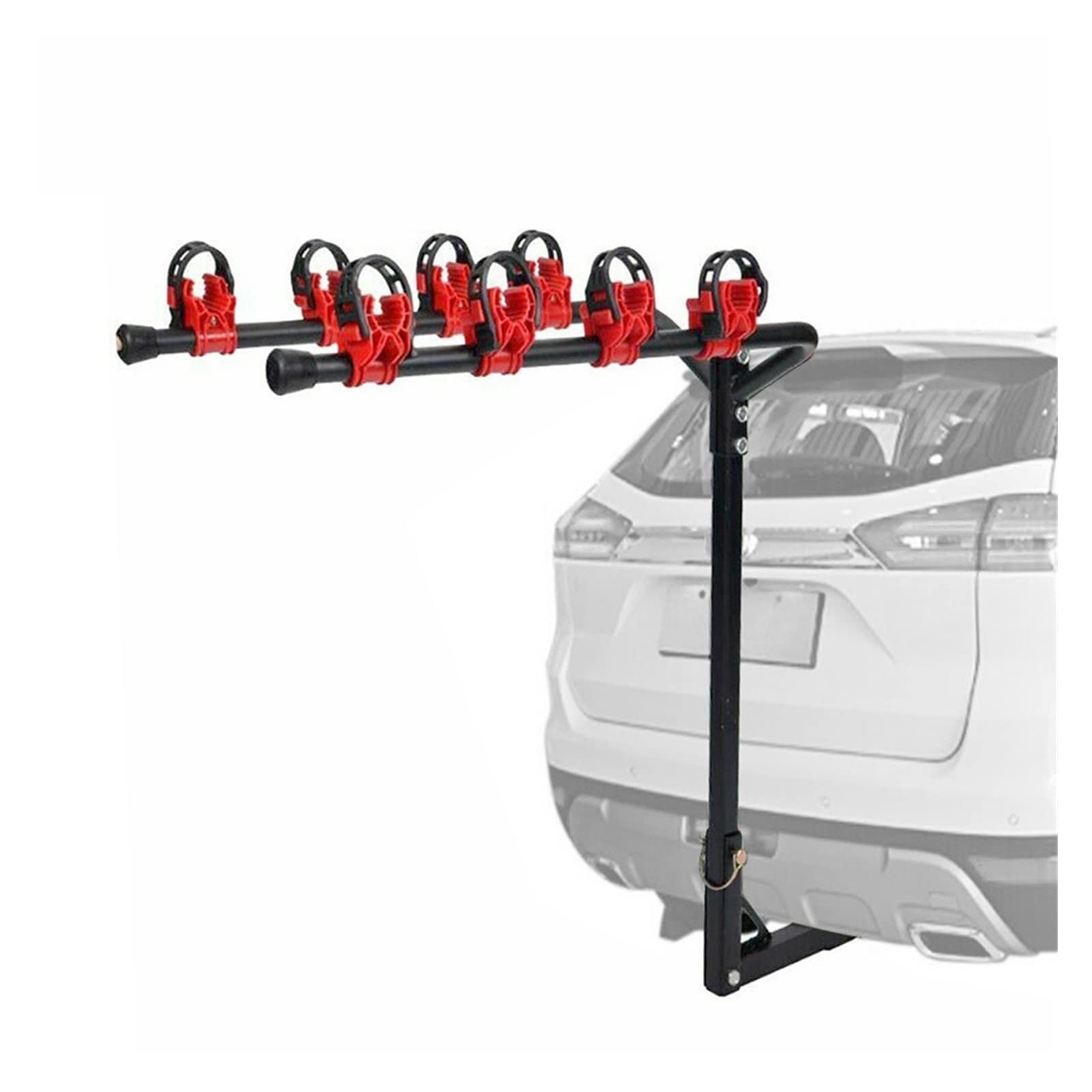 HEZB Heavy Duty 4 Bicycle Bike Rack Car Swing Down SUV Truck Van Hitch Mount Carrier Capacity 60kg