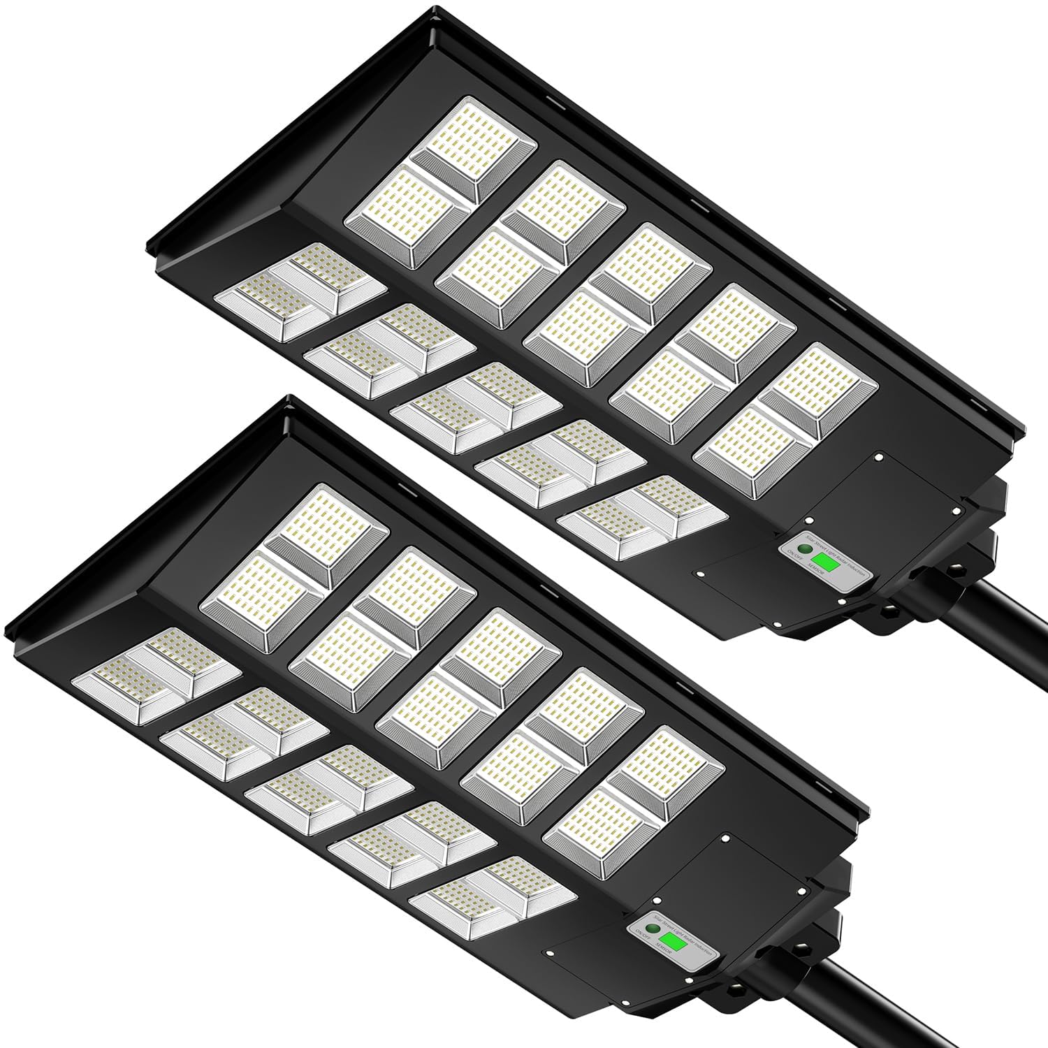 Solar Lights Outdoor WaterproofïŒ2400W,160000LM Solar Motion Sensor Light Outdoor, Dusk to Dawn Solar Powered Outdoor Lights with IP66 Waterproof and Remote Control for Street, Yard (2-Pack)