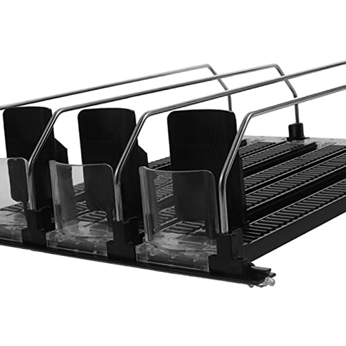 Qianly Drink Organizer Pusher Self Pushing Can Kitchen Gadget Storage Water Bottle Automatic Holder Glide Rack for Vending Machine Fridge Pantry