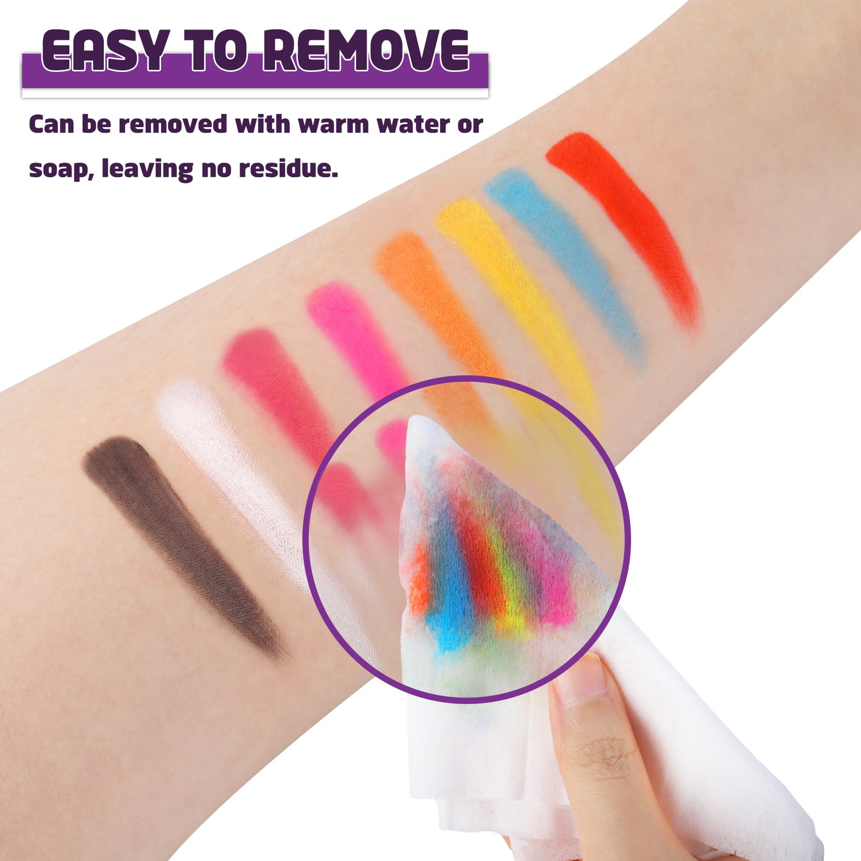 Face Paint Kit, 15 Colors Face Painting Kit with 4 Stencils 2 Brushes Professional Face Body Paint for Parties Halloween Makeup Cosplay