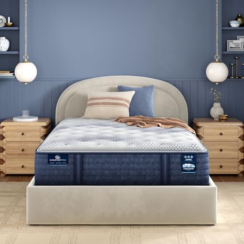 Serta iComfortPro - Canterbury 15" Plush Cal King Latex Foam Mattress - Cooling System, 5 Support Zones, and Responsive Latex Foam - 100 Night Trial and CertiPUR-US Certified