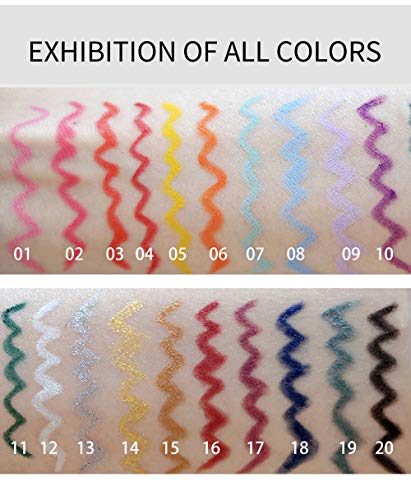 Eye Shadow Pencil, Natural Matte Long Lasting Metallic Eyeliner Pencil Glitter Eyeliner for Women Eye&Lip Liner Professional Waterproof Retractable Eye Makeup Gel Eyeliner Colorful Eyeliner(3)