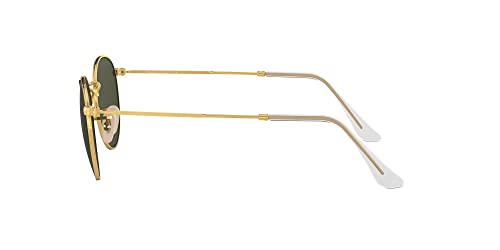 Ray-Ban Rb3447 Round Metal Sunglasses, Gold/G-15 Green, 53 mm