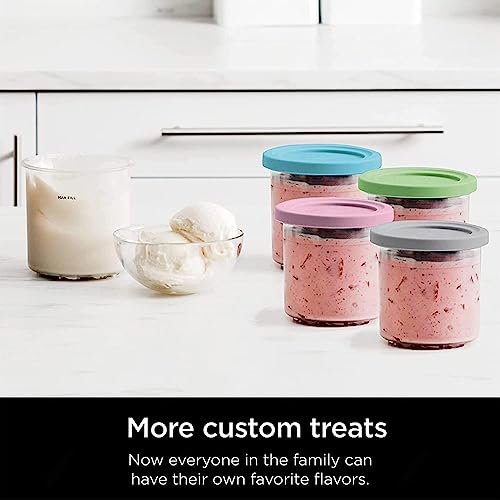 VRINO Creami Pints, for Creami Ninja Ice Cream,16 OZ Ice Cream Pint Airtight,Reusable Compatible NC301 NC300 NC299AMZ Series Ice Cream Maker