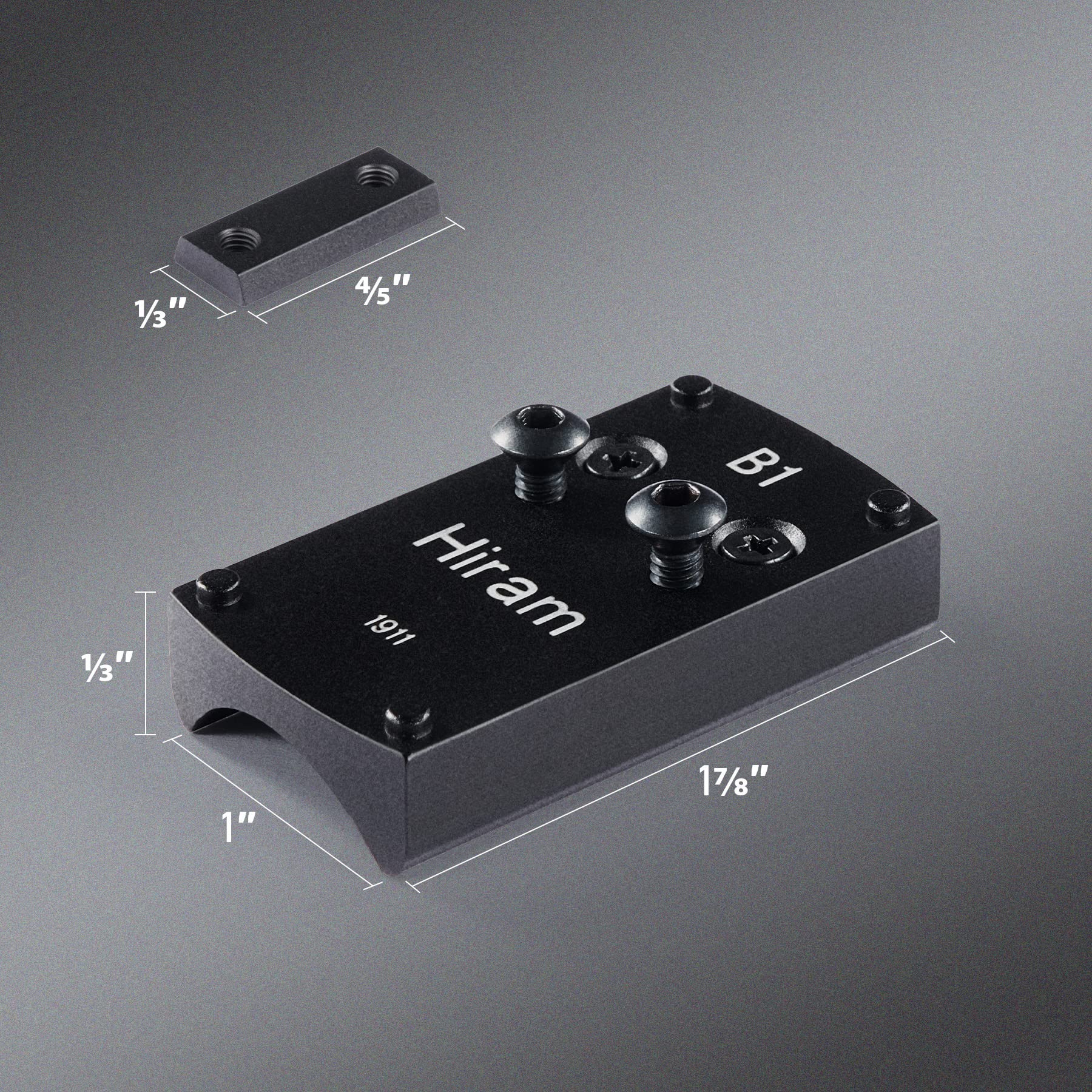HIRAM Red Dot Sight Mounting Plate for Standard Colt 1911 Pistols, Micro Reflex Sight Mounting Base Adapter, Handgun and Pistol Accessories, Compatible with Vortex, SightMark, Burris Red Dots and More