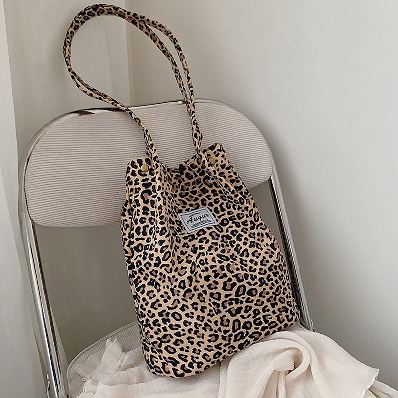Graywhsky Women's Korean Version Cow Butterfly Printed Shoulder Bag Student Retro Canvas Bag Mens Shoulder Bag