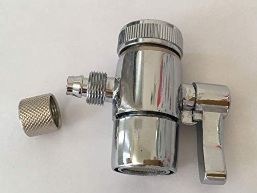 Malida Countertop Filter to 3/8 inch Tubing Faucet Adapter,Kitchen Bathroom Sink Faucet Diverter Valve for Above Counter Water Filter Faucet Sprayer Attachment