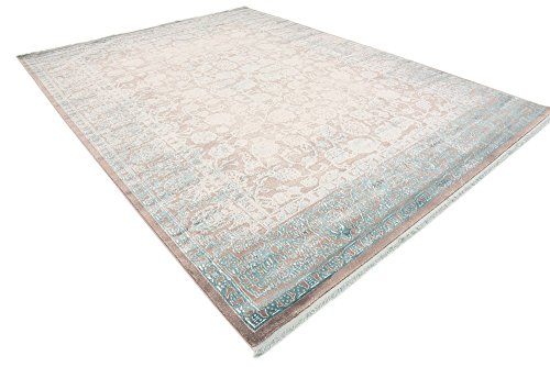 Unique Loom Traditional Classic Intricate Design with Distressed Vintage Detail, Area Rug (9' 0 x 12' 0 Rectangular, Blue/ Gray)