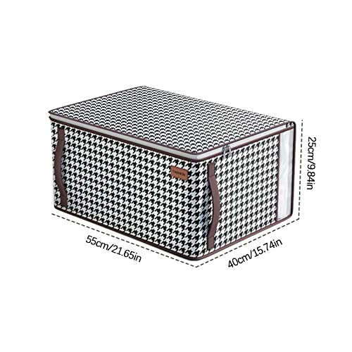 Qiopertar Visual Clothes Storage Bag Wardrobe Sorting Storage Box Portable Storage Bag Winter Quilt Storage Box