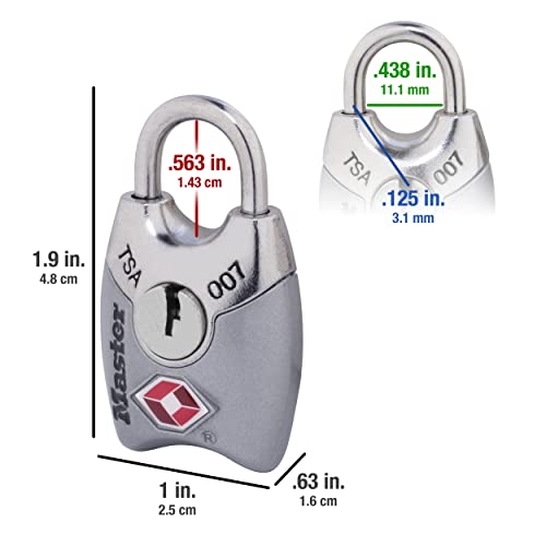 Master Lock 4689T TSA Approved Keyed Lock, 2 Pack, Colors May Vary