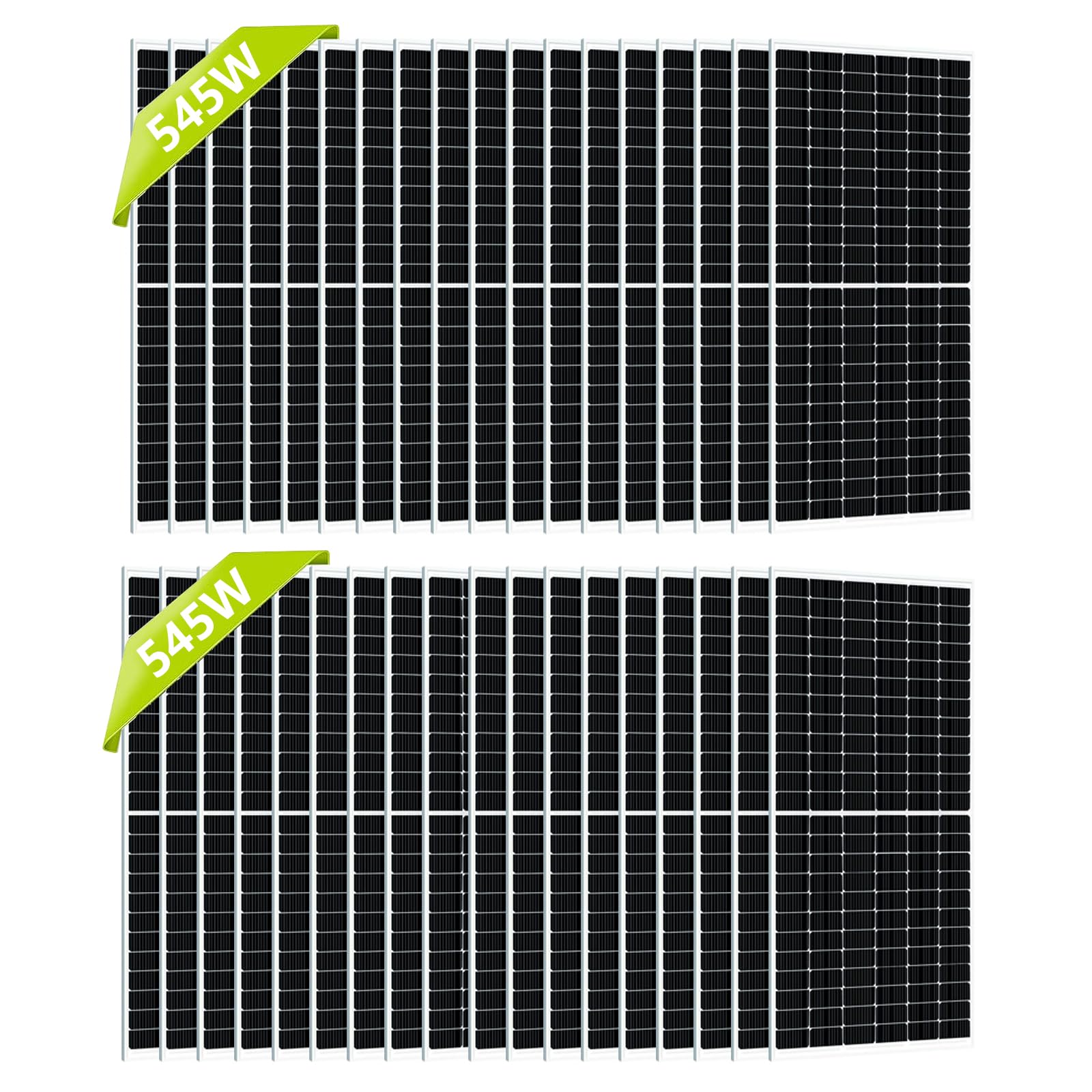 Futuresolar Bifacial 36pcs 545 Watt Monocrystalline Solar Panel System Suitable for Roofs, Parking Lots, Fields, Farms, Commercial Homes, UL Certified…