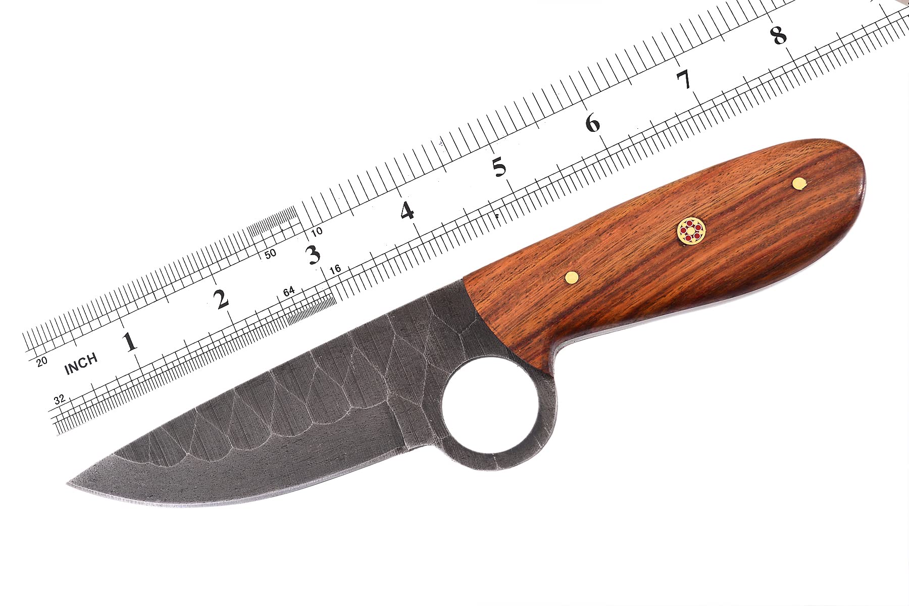 HANDCRAFT GOODS Handmade Hunting Knife with Leather Sheath Fixed Blade Bushcraft Knife1095 Carbon Steel knife-Camping knife Skinner Knife for Men
