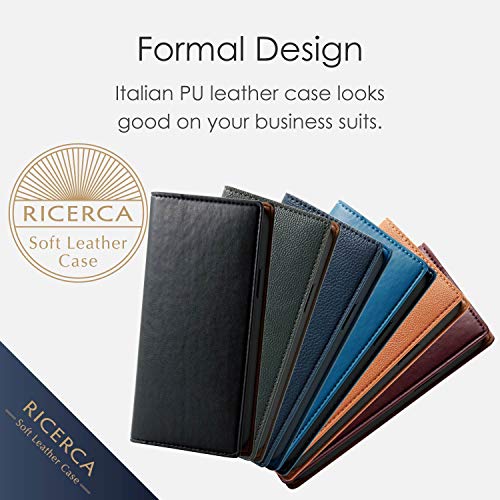 ELECOM-Japan Brand- Premium PU Leather Case Soft & Smooth Texture Flap Type/Compatible with iPhone 11 Pro/Royal Navy/PM-A19BPLFYILNV