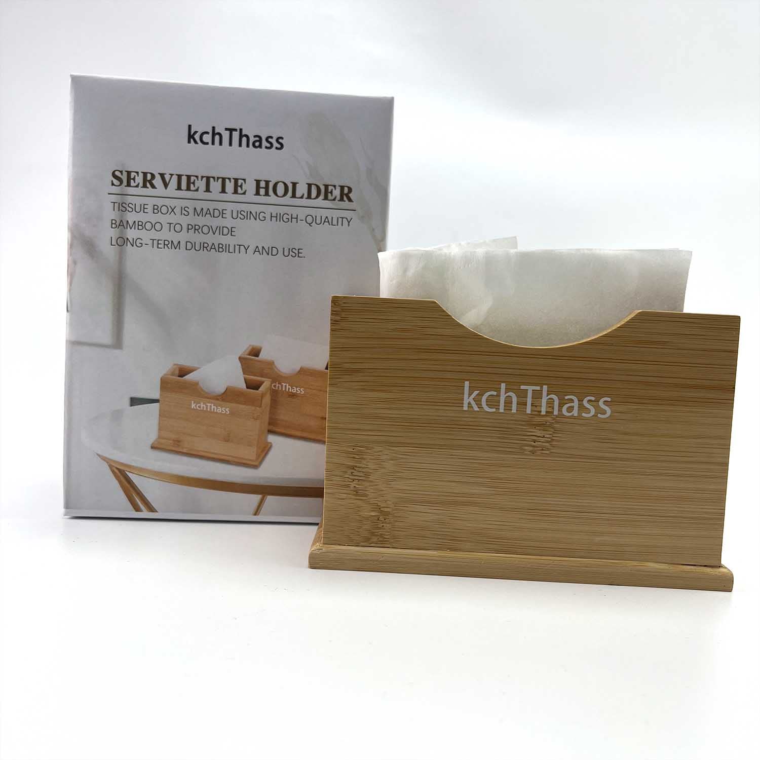 kchThass Serviette holders , Tabletop Freestanding Tissue Dispenser,Wooden Napkin Holder Dispenser Stand,Napkin Holder Organizer for Kitchen Restaurant Home Decor 1Pack