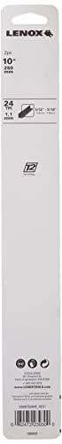 LENOX Tools Hacksaw Blade, Bi-Metal, Metal Cutting, 10-inch, 24 TPI, 2-Pack (23930T024HE)