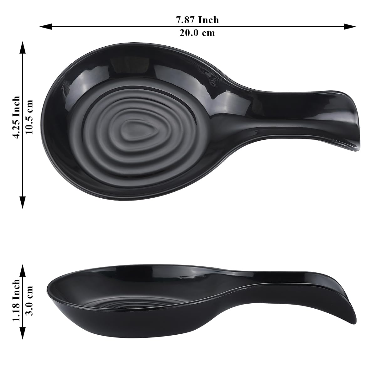 Kyraton Spoon Rest 4 Pack, Plastic Spoon Holder For Kitchen Counter, Kitchen Utensil Rack For Spoons, Tongs, Spatulas, Spoon Rack For Hob, Dishwasher Safe