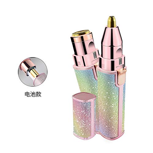 Eyebrow Trimmer Shaver for Ladies, Eyebrow Hair Removal Razor with Light,2 in 1 Rechargeable Facial Hair Remover with Replaceable Heads