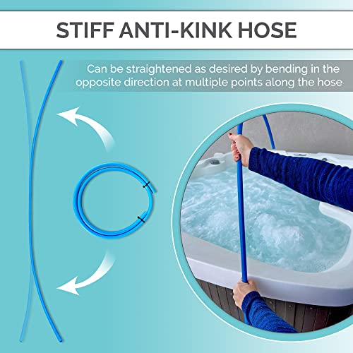 Hot Tub Vacuum Spa Vac - Manual, Cordless Spa Cleaner with Constant Suction - Handheld, Kink-Free Hose and Wand for Dirt, Grass, and Other Debris