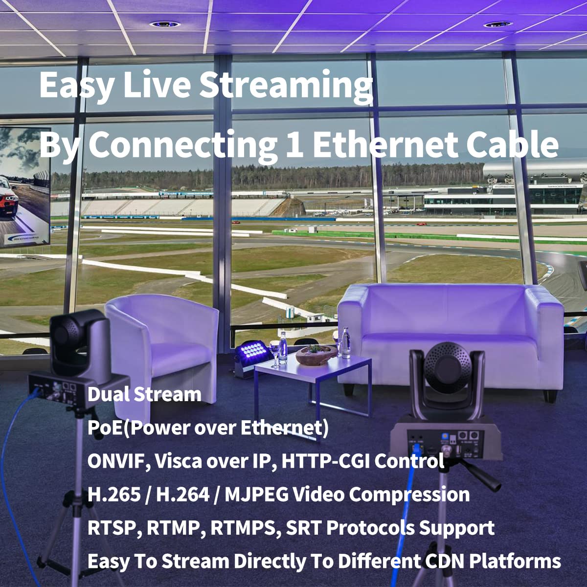 top0 PTZ Camera,3G-SDI&HDMI&IP,1080P60fps,20X Optical Zoom,Live Streaming for Events/Video Production/Church/Boradcast Service,Wall Mount Bundle (20x, Space Gray)