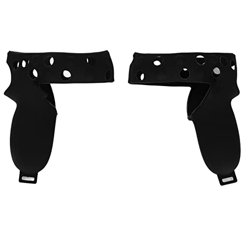 Handle Protective Sleeve, VR Controller Handle Washable Antislip Adjustable with Strap for Quest 2(Black)
