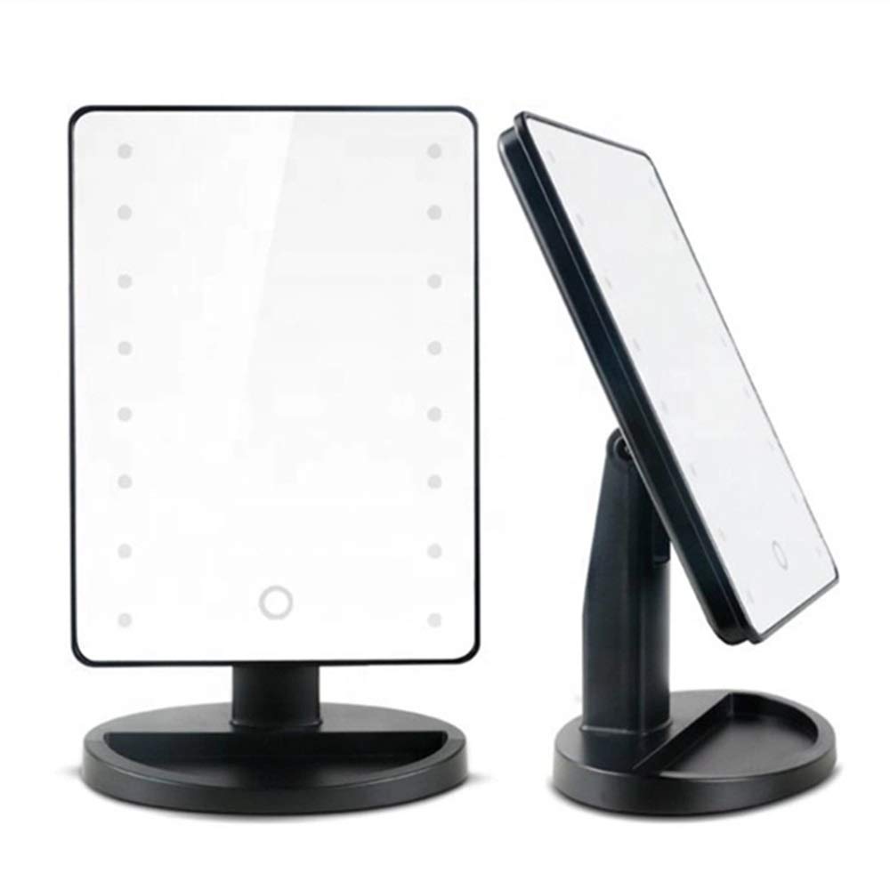 LIUZH LED Touch Screen 22 Light Makeup Desktop Make up 10X Magnifying Beauty Vanity Lighting Detachable/Storage Base (Color : D)
