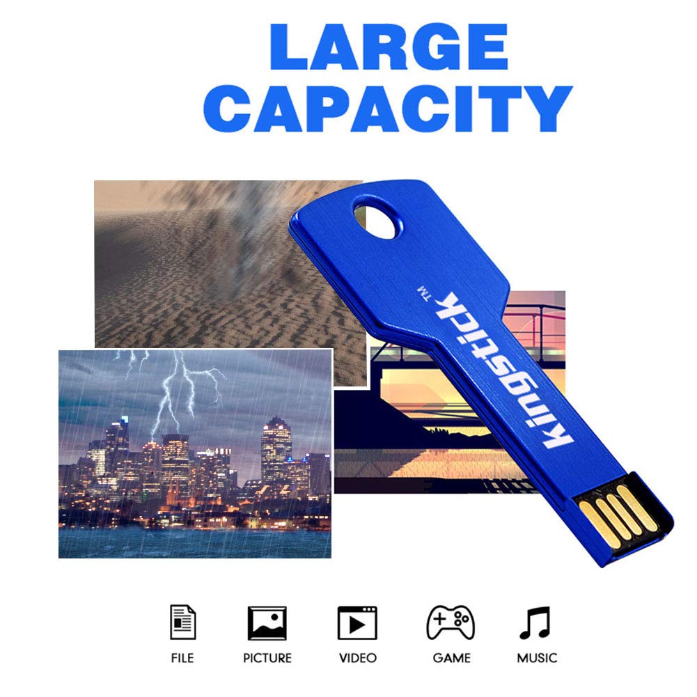 FAgdsyigao USB Flash Drive,4/8/16/32/64GB Ultra-Thin Key Shaped USB 3.0 Flash Drive Memory Stick U Disk - Black 64GB