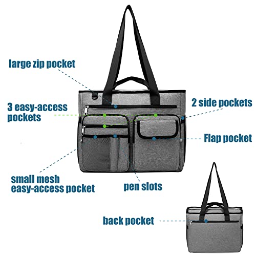 Large Utility tote Bag for Teacher Work Working Teaching Accessories with Laptop Compartment Appreciation Gift New Nurse Nursing Student Essentials School Supplies CNA Clinical Bag Multiple Pockets