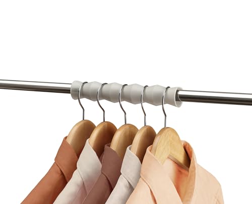 Joseph Joseph Orderly Clothes Rod Spacers 2pk, for Shirts, Skirts and Pants, Wardrobe Hanger and Poles Organizer
