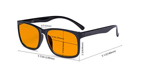 Eyekepper Blue Light Glasses - Design Computer Reading Glasses with Orange Tinted Filter Lens for Men Women Anti Screen Glare Blocking Digital UV Rays - Transparent +1.50