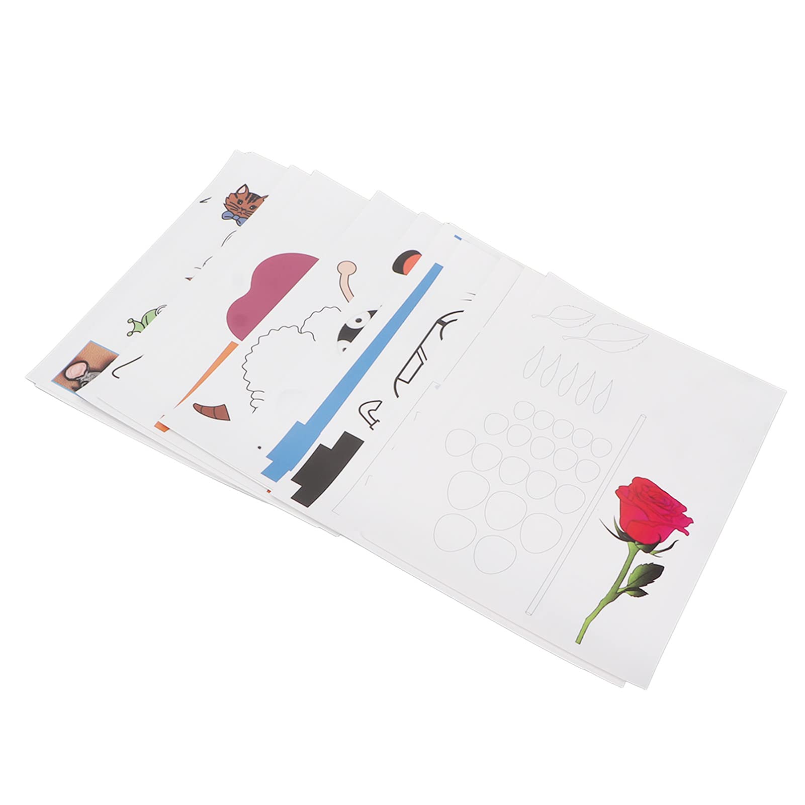 soobu 3D Printer Drawing, Thick Hands On Ability 3D Printer Drawing Paper 50 Patterns for Craft