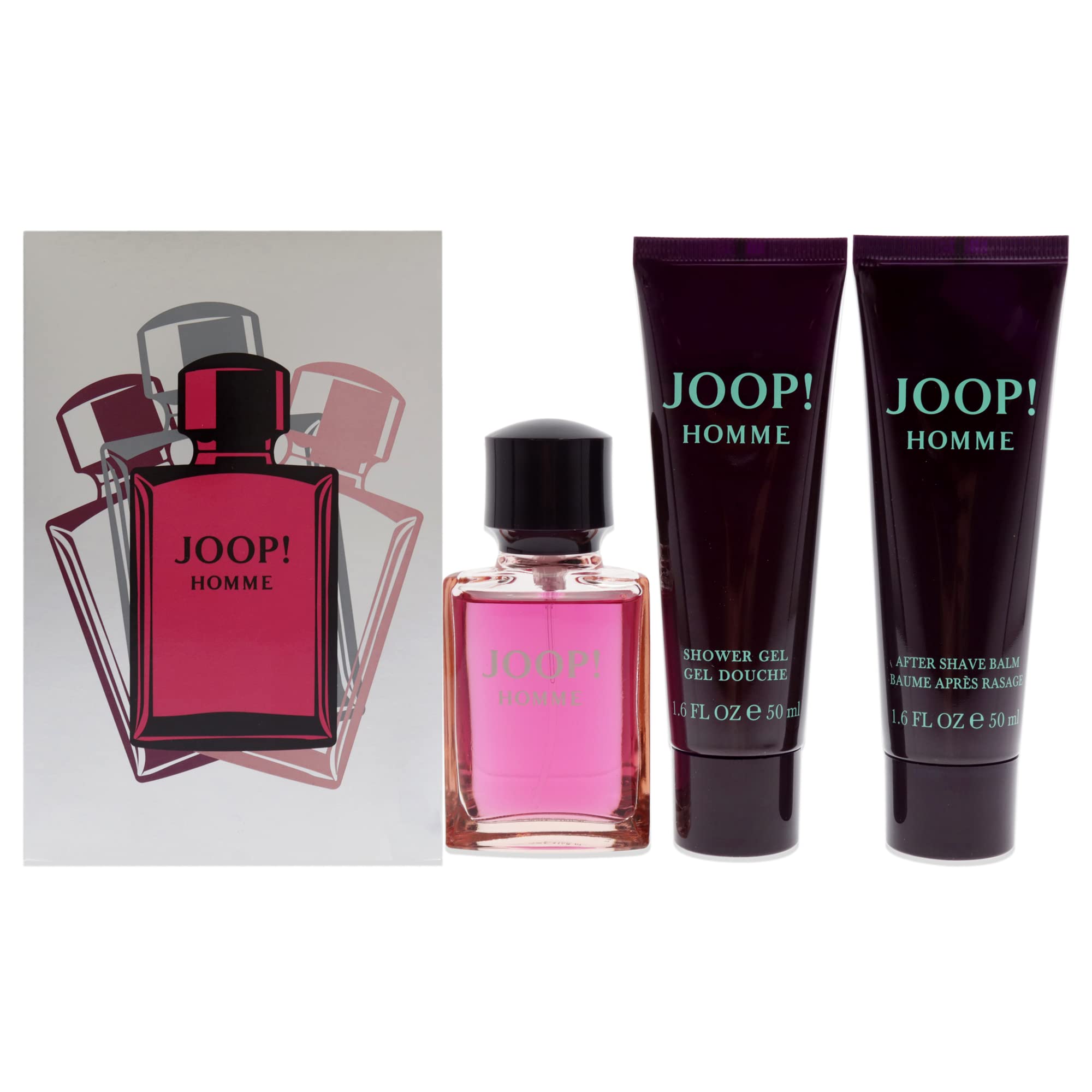 Joop Joop 1oz EDT Spray, 1.6oz Shower Gel, 1.6oz After Shave Balm Men 3 Pc Gift Set