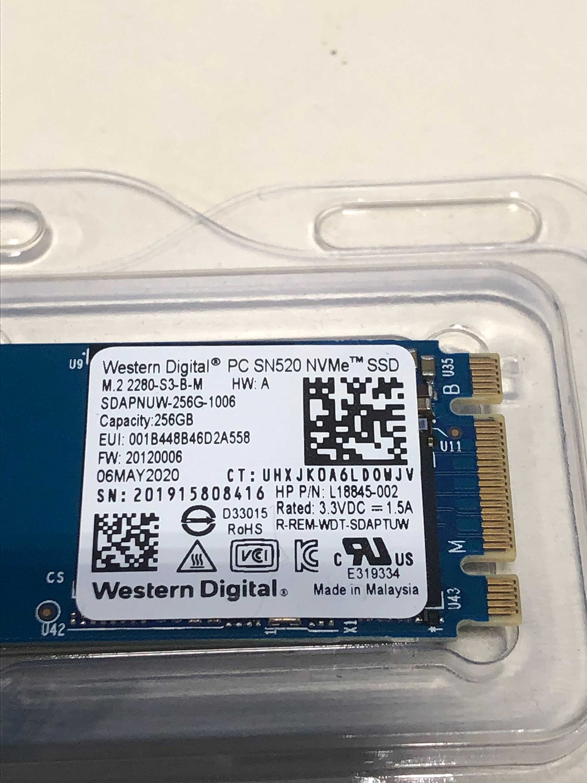 FMB-I Compatible with SDAPNUW-256G-1006 Replacement for Western Digital 256gb TLC Pci Solid State Drive 15M-CN0012DX