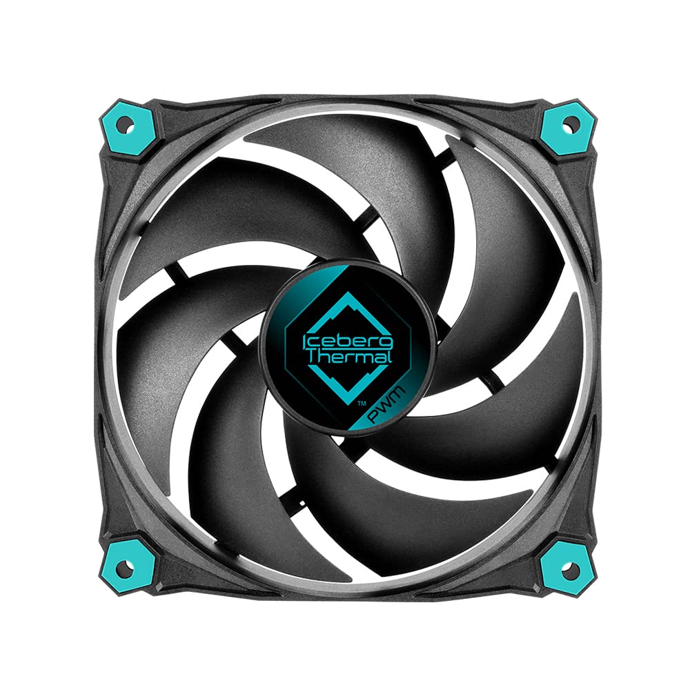 Iceberg Thermal IceGALE Silent PWM 120mm (Black) 3-PACK Quiet Optimized Airflow 4-Pin