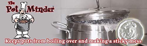JBK Pottery Chef Design Ceramic Pot Minder - Helps prevent boil overs