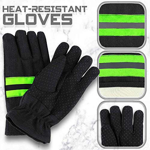 FalconTac [3-Pack] Fire Blanket Size X-Large 47''x47'' Fire Suppression Emergency Blanket w/Heat Resistant Gloves w/Reflective Strap for Kitchen, Camping, Grilling