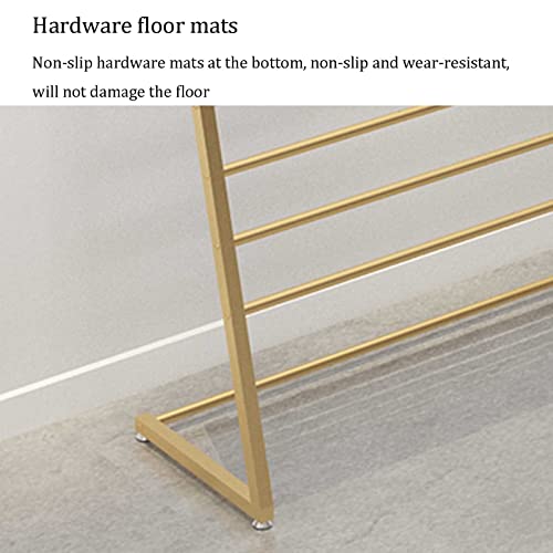 Metal Floor Standing Scarves Silk Scarf Rack Organizer, Commercial Creative Golden Shawl Fabric Storage Display Stand, Multi-Purpose Sheets Belt Suit Pants Hanging Rack Ties Holder Shelves Show Rack