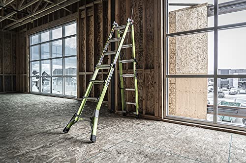 Little Giant Ladder Systems Conquest 2.0 All-Terrain, M17, 17ft, Multi-Position Ladder with Adjustable Outriggers, Fiberglass, Type 1A, 300 lbs Weight Rating, (17107-001)