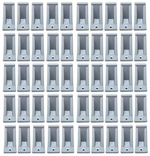JSP Manufacturing Light Grey Plastic Mini Roof Snow and Ice Guard - Multi-Quantity Pack | Prevent Sliding Snow Stop Buildup (100)