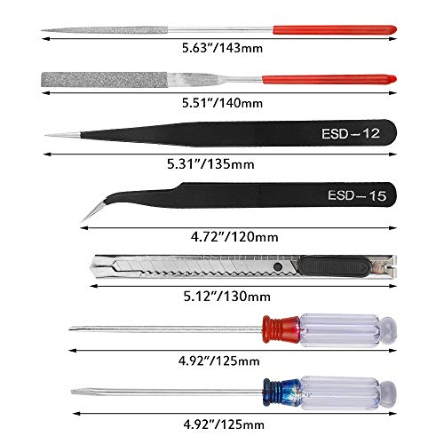 TOVOT 21PCS Model Tools Hobby Building Tools Craft Set Modeler Basic Building Kit for Gundam Model Assembling Building and Repairing