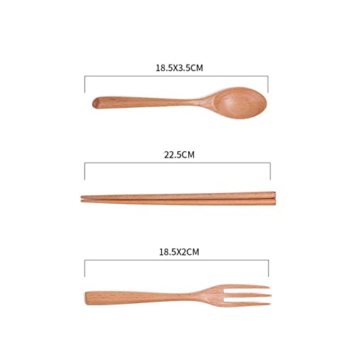 FLYUFO Kitchen Spoons Wooden Spoon Fork Teaspoon Catering Rice Soup Bamboo Cooking Utensil Kitchen Teaspoon Tableware Accessories,2 Pcs